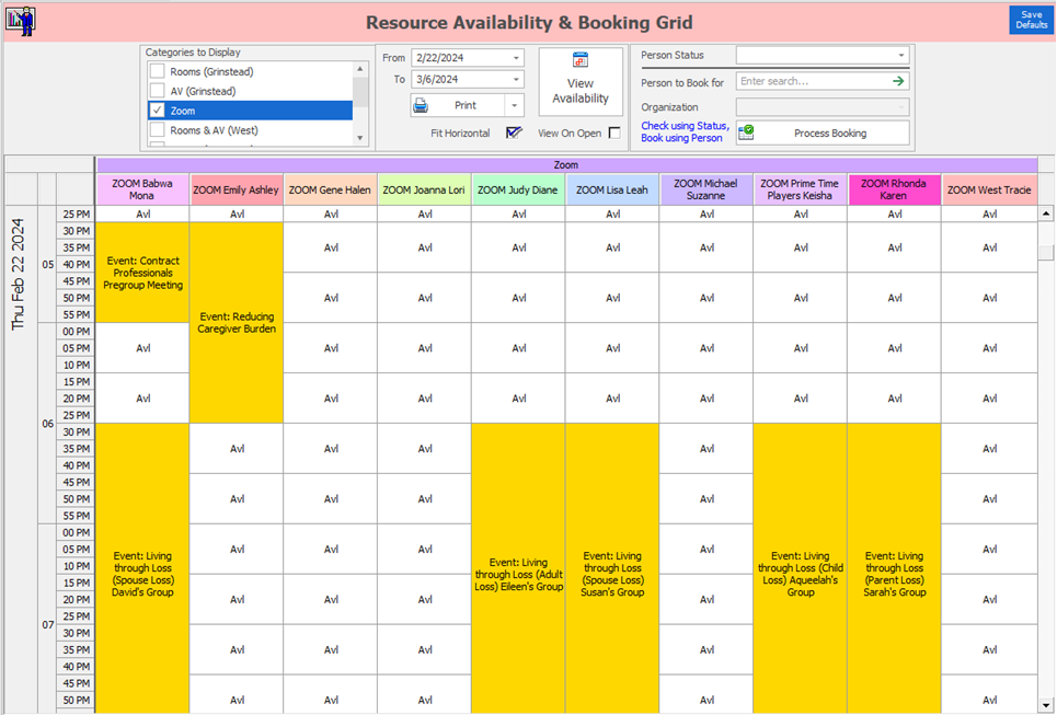 Tracking Zoom Bookings, Room Bookings & Resource Availability – Gnosis ...