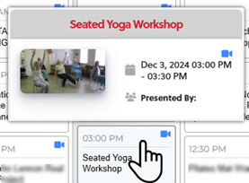 Calendar Filter Icons, Hover Popup & New Design Header – Gnosis Help Center